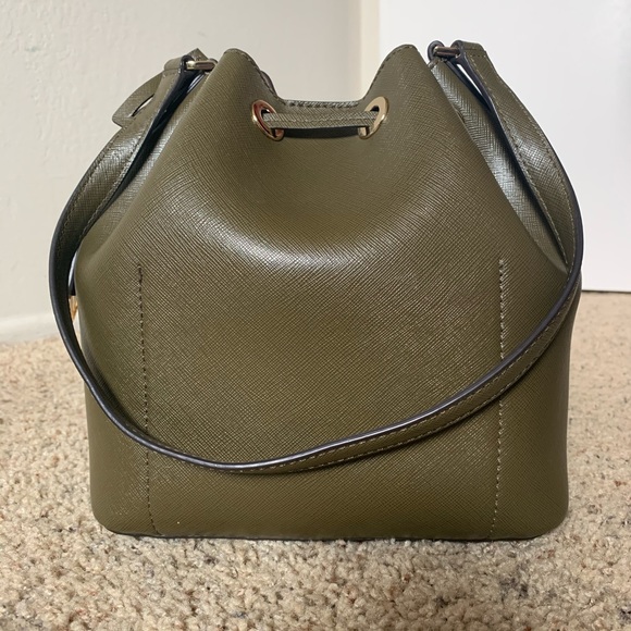 Michael Kors | Bags | Michael Kors Greenwich Olive Green Bucket Bag ...